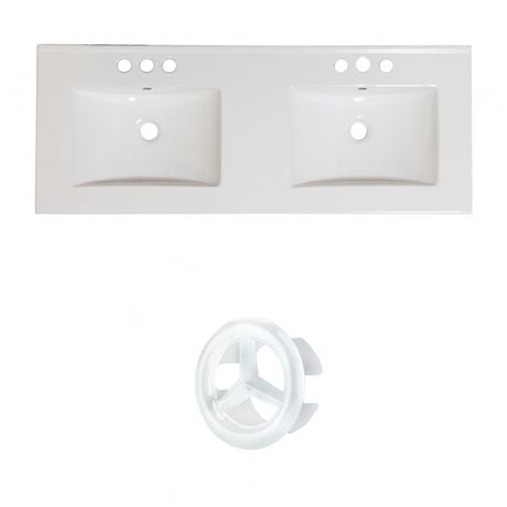 Click here for American Imaginations 59-In. W Ceramic Top Set Whi... prices