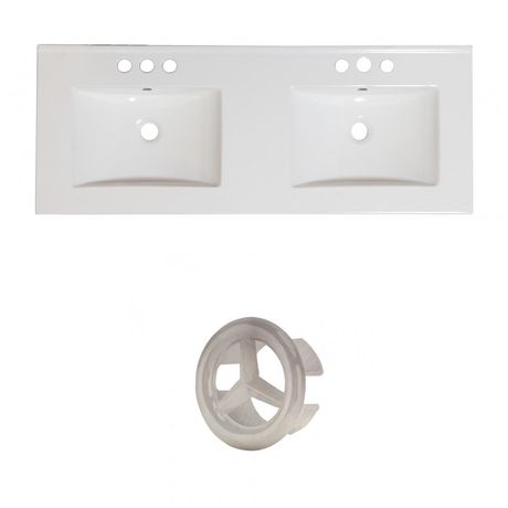 Click here for American Imaginations 59-In. W Ceramic Top Set Whi... prices