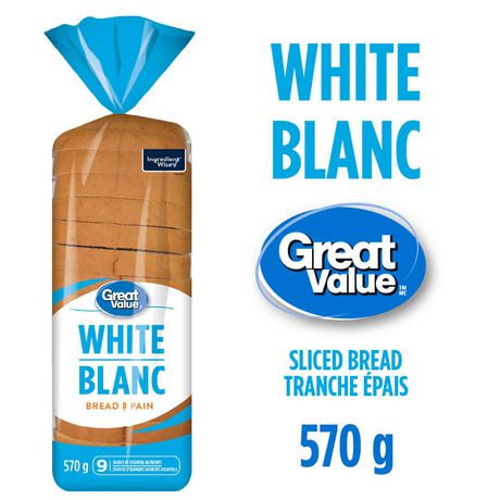 Great Value White Bread, 570 g - Walmart.ca
