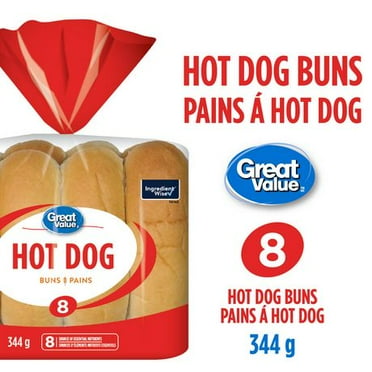 Great Value Hot Dog Buns, 12 pk, 516 g - Walmart.ca