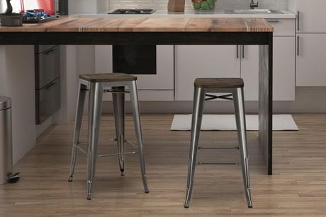 Click here for Dhp Fusion 30 Metal Backless Bar Stool Grey #1 prices