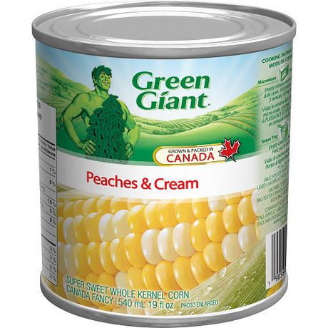 Green Giant Canned Peaches And Cream Whole Kernel Corn, 540 mL - Walmart.ca