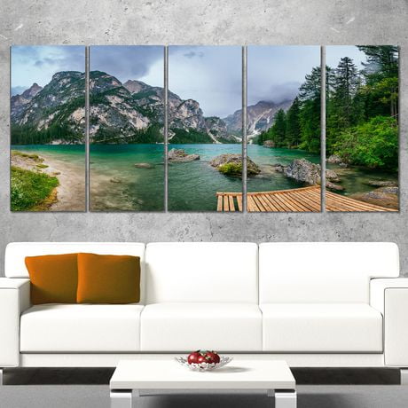 Click here for Design Art Lake Between Mountains Landscape Photo... prices