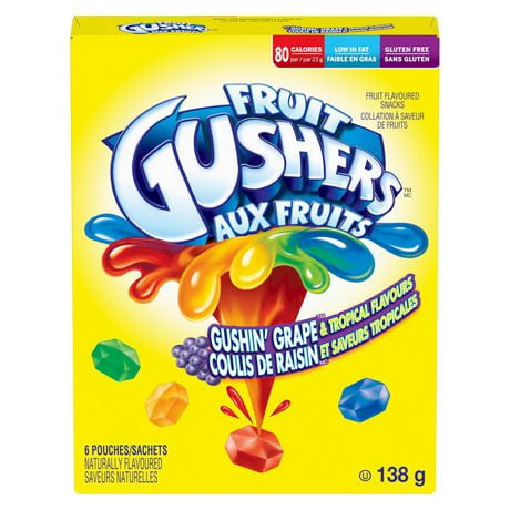 Fruit Gushers by Betty Crocker Gluten Free Gushin' Grape and Tropical ...