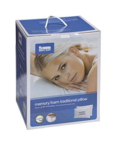Simple Sleep Memory Foam Crumb Pillow - Set of 2 - Walmart.ca
