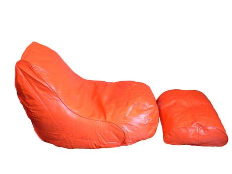 Click here for Boscoman Vinyl Bean Bag Lounger With Footrest Oran... prices