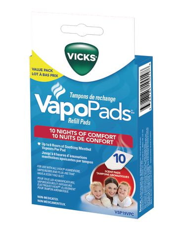 Vicks Vapopads Refill Pads Value Pack, Pack of 10 Scent Pads | Walmart ...
