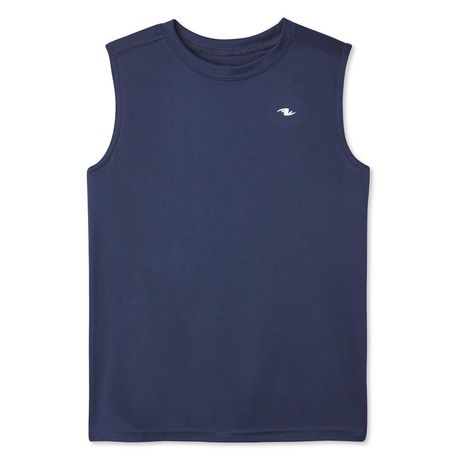 Click here for Athletic Works Boys Solid Tech Muscle Tee Navy S prices