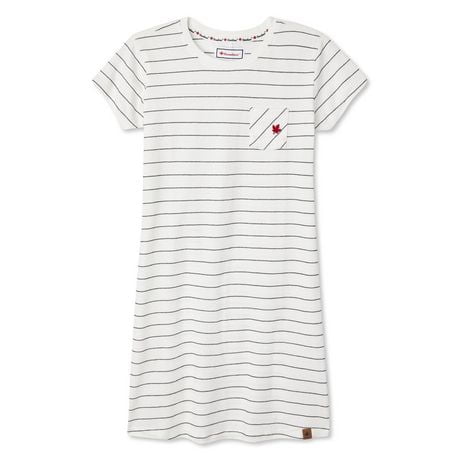 Click here for Canadiana Girls Pocket Tee Dress White S prices