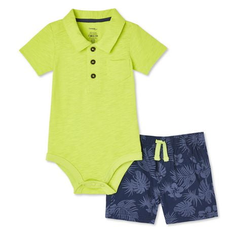 Click here for George Baby Boys Polo Bodysuit And Short 2-Piece S... prices