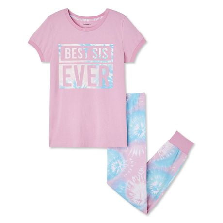Click here for George Girls Sibling Jersey Pajamas 2-Piece Set Pi... prices