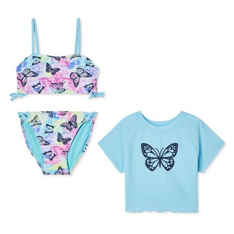George Girls' Rash Guard and Bikini 3-Piece Set | Walmart Canada