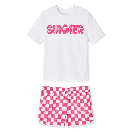 George Girls' Rash Guard and Short 2-Piece Set | Walmart Canada