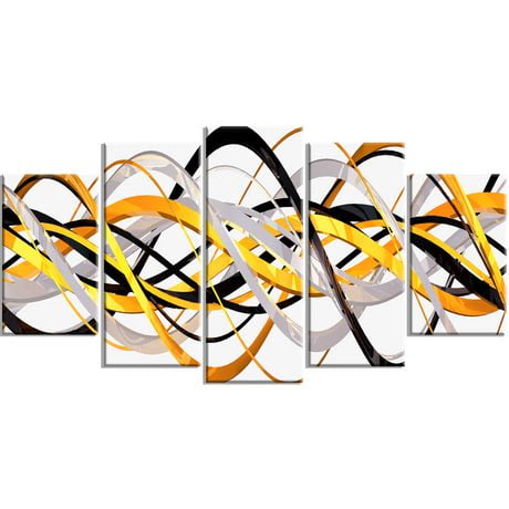 Click here for Design Art Gold And Silver Helix Canvas Wall Art M... prices