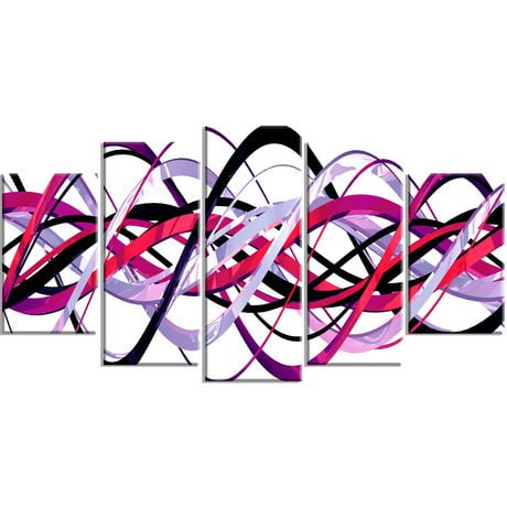 Click here for Design Art Pink And Purple Helix Canvas Wall Art M... prices
