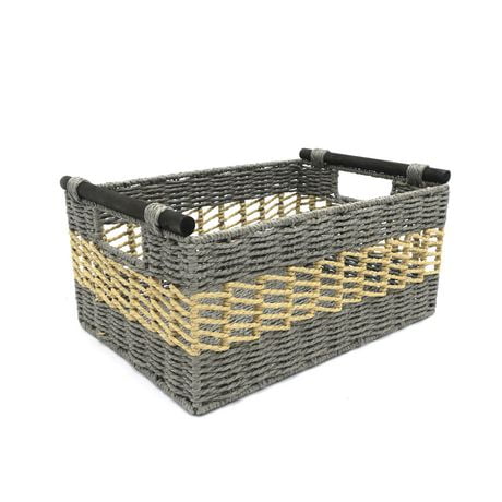 hometrends 2-Tone Rolled Paper Basket | Walmart Canada