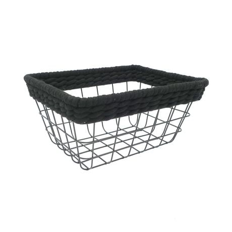 hometrends Wire Basket with Woven Rope - Walmart.ca