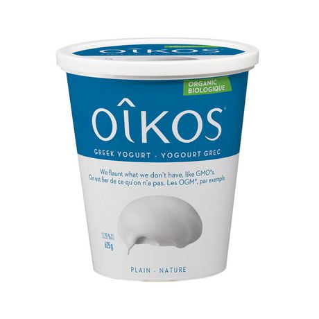 Oikos Organic Greek Yogurt, Plain, Blended, Value Tub | Walmart Canada
