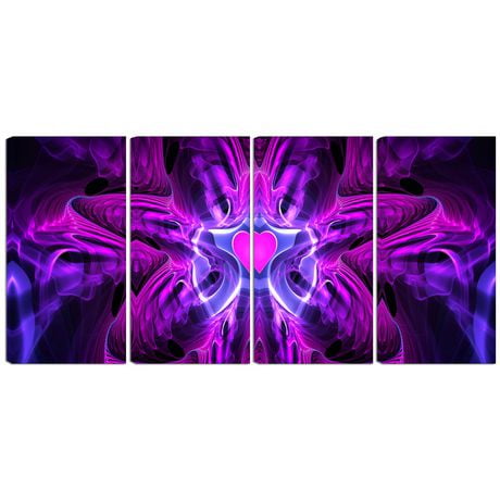 Click here for Design Art Heart At The Center Purple Abstract Can... prices