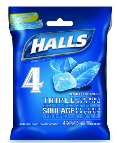 Halls Regular Family Pack - 4 Pack | Walmart Canada