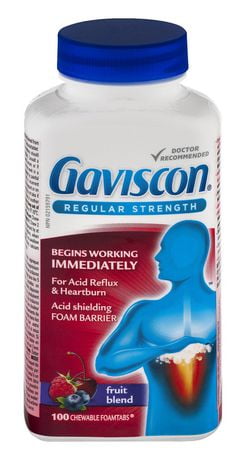 Gaviscon Regular Strength Fruit Blend Chewable Foamtabs | Walmart Canada