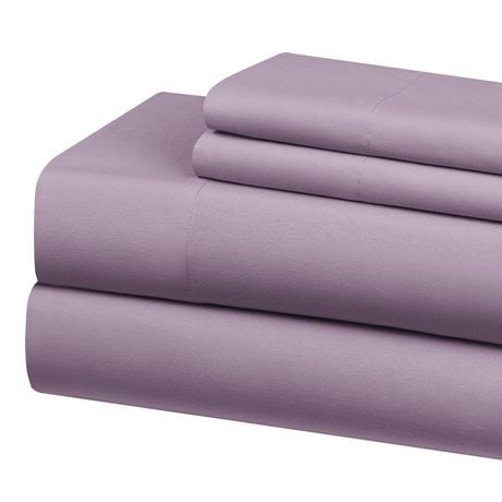 MAINSTAYS 250 Thread Count Cotton Rich Purple Sheet Set | Walmart Canada