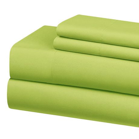 MAINSTAYS Cotton Rich Lime Citron Sheet Set - Walmart.ca