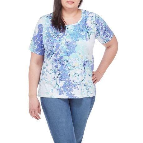 Alia short Sleeve Scoop Neck Knit T-shirt | Walmart Canada