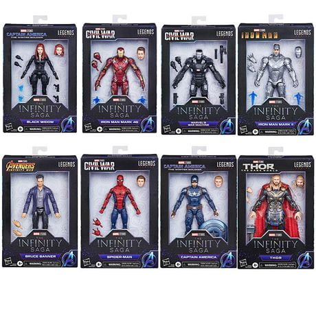 Hasbro Marvel Legends Series 8 piece Collector's Bundle 6 Inch Action ...