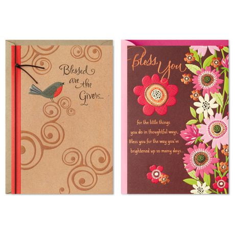 Hallmark Mahogany Pack of 2 Thank-You Cards, Nurses Day Cards, Teacher ...