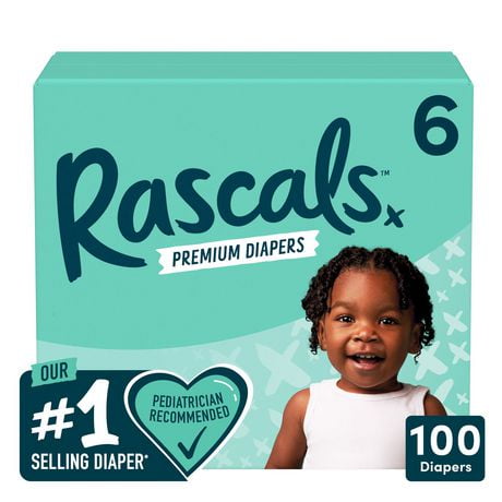 Rascals Premium Jumbo Diapers, Unisex, Sizes 1-7, Count 88-168 - Walmart.ca
