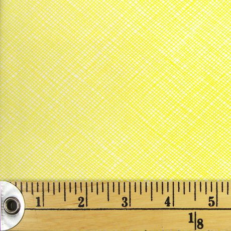 Click here for Fabric Creations White With Yellow Pencil Crosshat... prices
