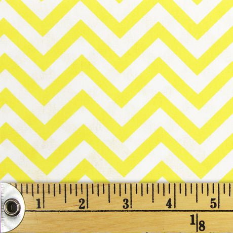 Click here for Fabric Creations Yellow And White Chevrons Fat Qua... prices