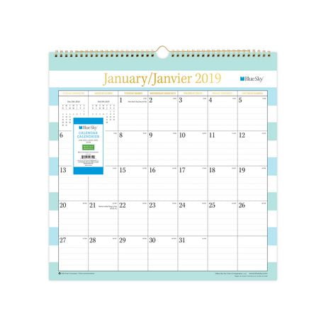 Blue Sky Wall Calendar for 2019 | Walmart Canada
