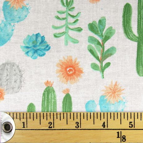 Click here for Fabric Creations White Desert Flowers And Cacti Fa... prices
