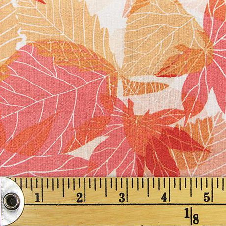 Click here for Fabric Creations Whtie With Red And Orange Leaves... prices