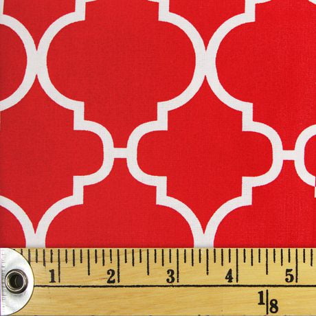 Click here for Fabric Creations Red With Large White Moroccan Lan... prices
