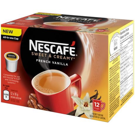 NESCAFÉ® Sweet & Creamy French Vanilla Pods Compatible for use with ...