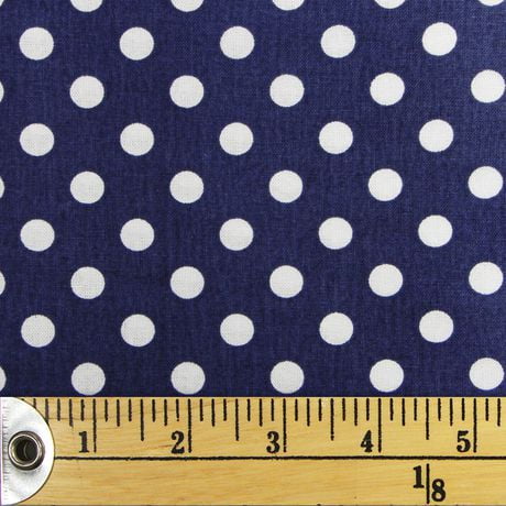 Click here for Fabric Creations Navy Blue With Large White Polka... prices