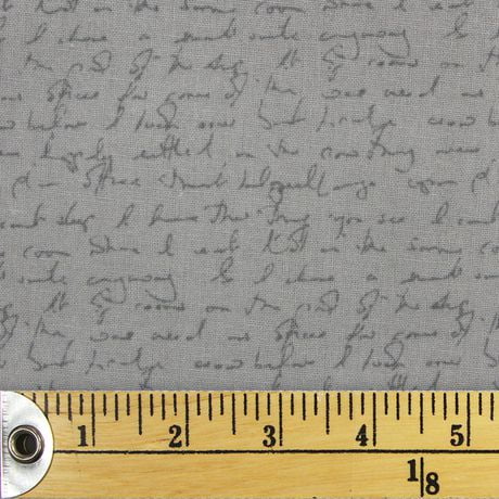 Click here for Fabric Creations Grey With Dark Grey Handwriting F... prices