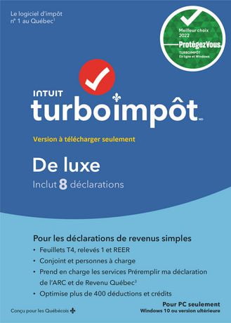 TurboTax Standard 2022 - 8 Returns - French - [Download] | Walmart Canada
