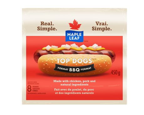 Maple Leaf Top Dogs® Original BBQ Size Wieners | Walmart Canada