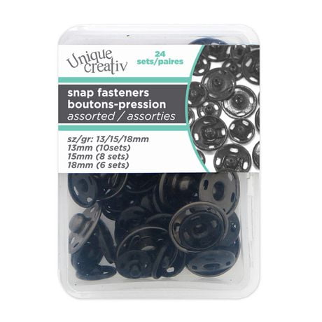 Click here for Unique Creativ Black Plastic Snap Fasteners Black... prices