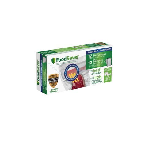 Click here for Foodsaver Quart Heat Seal Liquid Block Bags Black prices