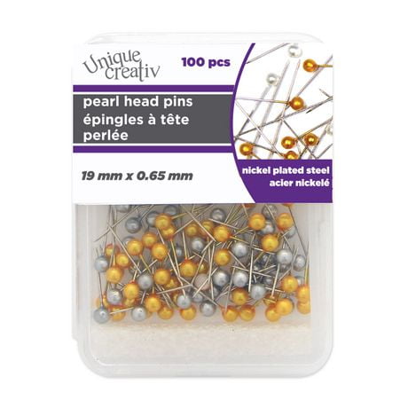 Click here for Unique Creativ Gold And Silver Pearl Head Pins Gol... prices