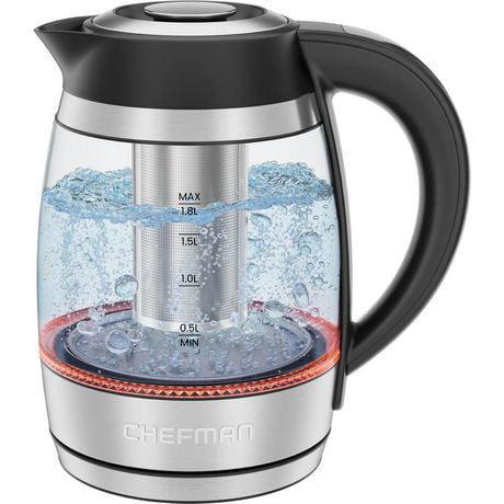 CHEFMAN Lightning 1.8L Custom-Temp Electric Kettle, 1750W with Tea ...