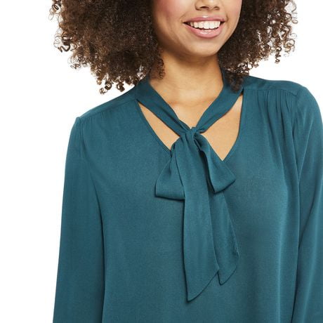 George Women's Tie Neck Popover Blouse | Walmart Canada
