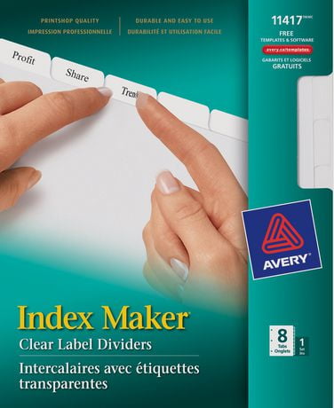 Avery Index Maker Clear Label Divider with Tabs | Walmart Canada