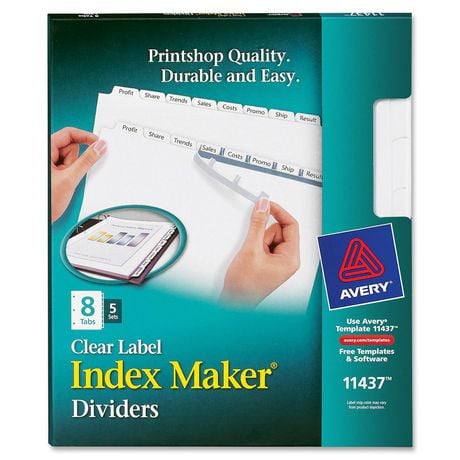 Click here for Avery Index Maker Clear Label Divider With Tabs prices