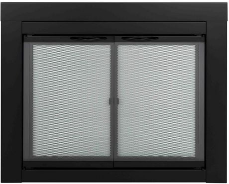 Click here for Pleasant Hearth Alpine Glass Firescreen Black - Me... prices